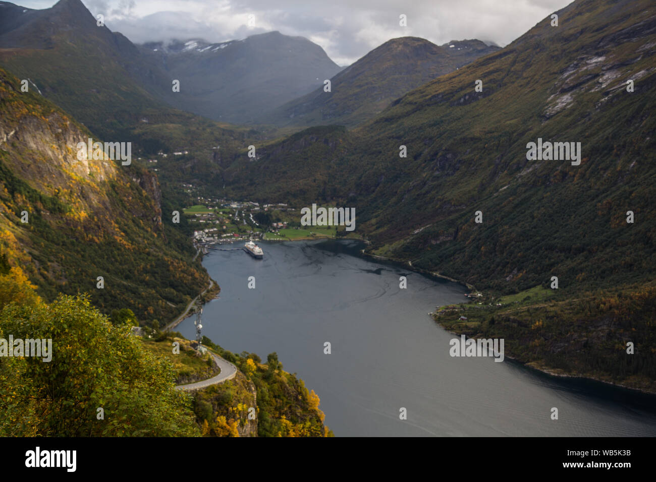 Views of the geiranger fjord from the cruise, in Norway Stock Photo - Alamy