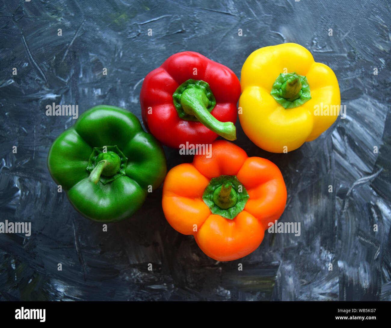 Bell peppers gray background bell pepper hi-res stock photography and ...