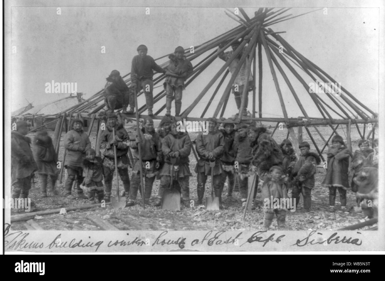 Eskimo building co[?] house at East Cape, Siberia Abstract/medium: 1 ...