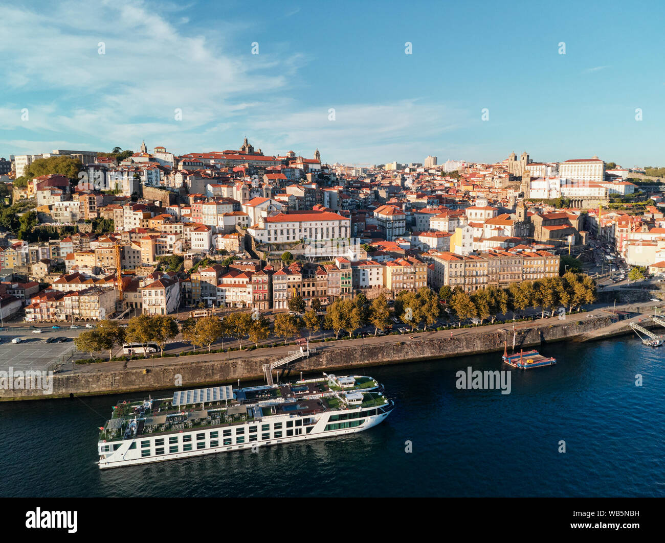 Aerial View of Porto Oporto City And Douro River Portugal Stock Photo ...