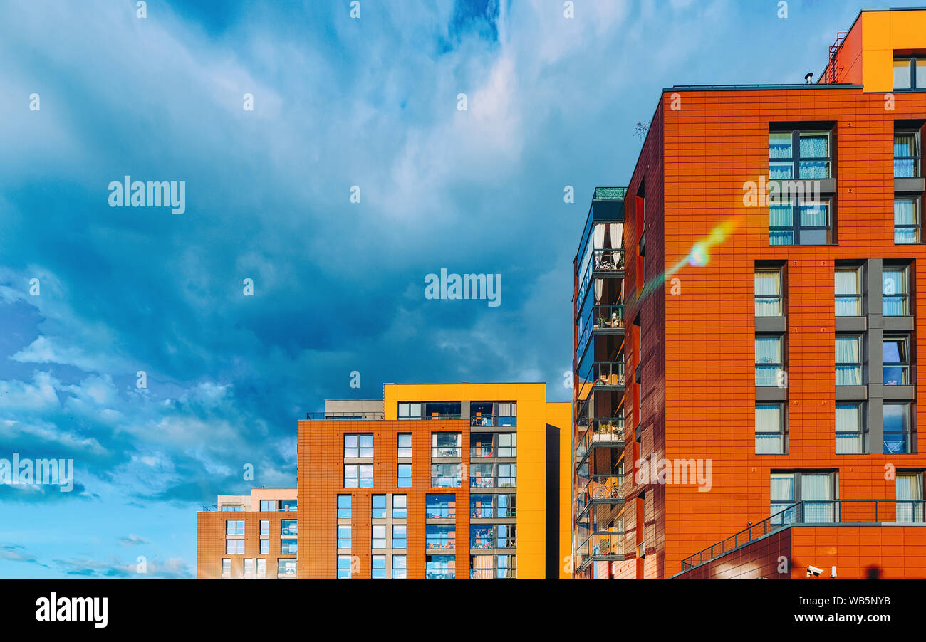 EU Apartment house, home residential building complex real estate ...