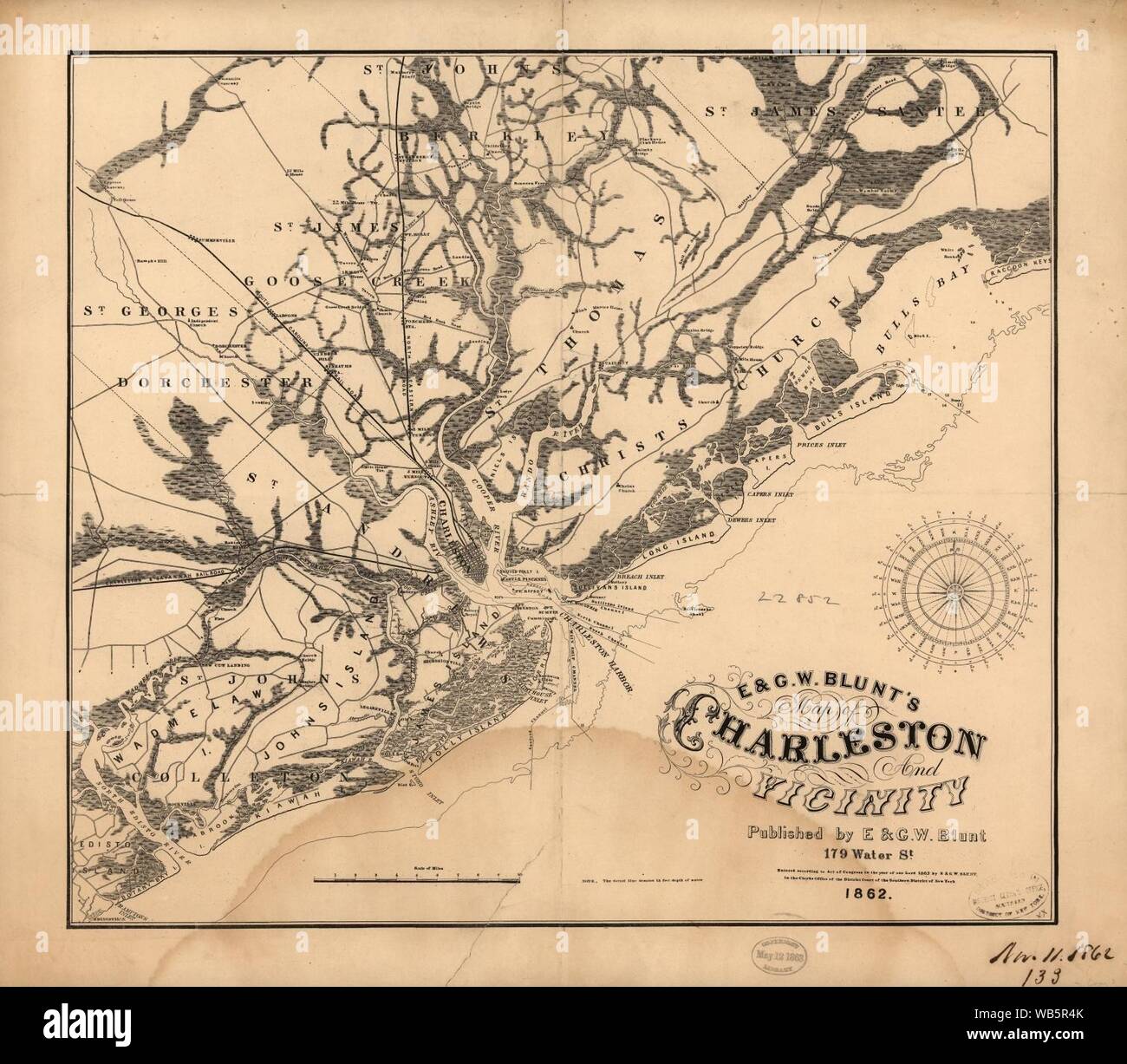 Map of charleston hi-res stock photography and images - Alamy