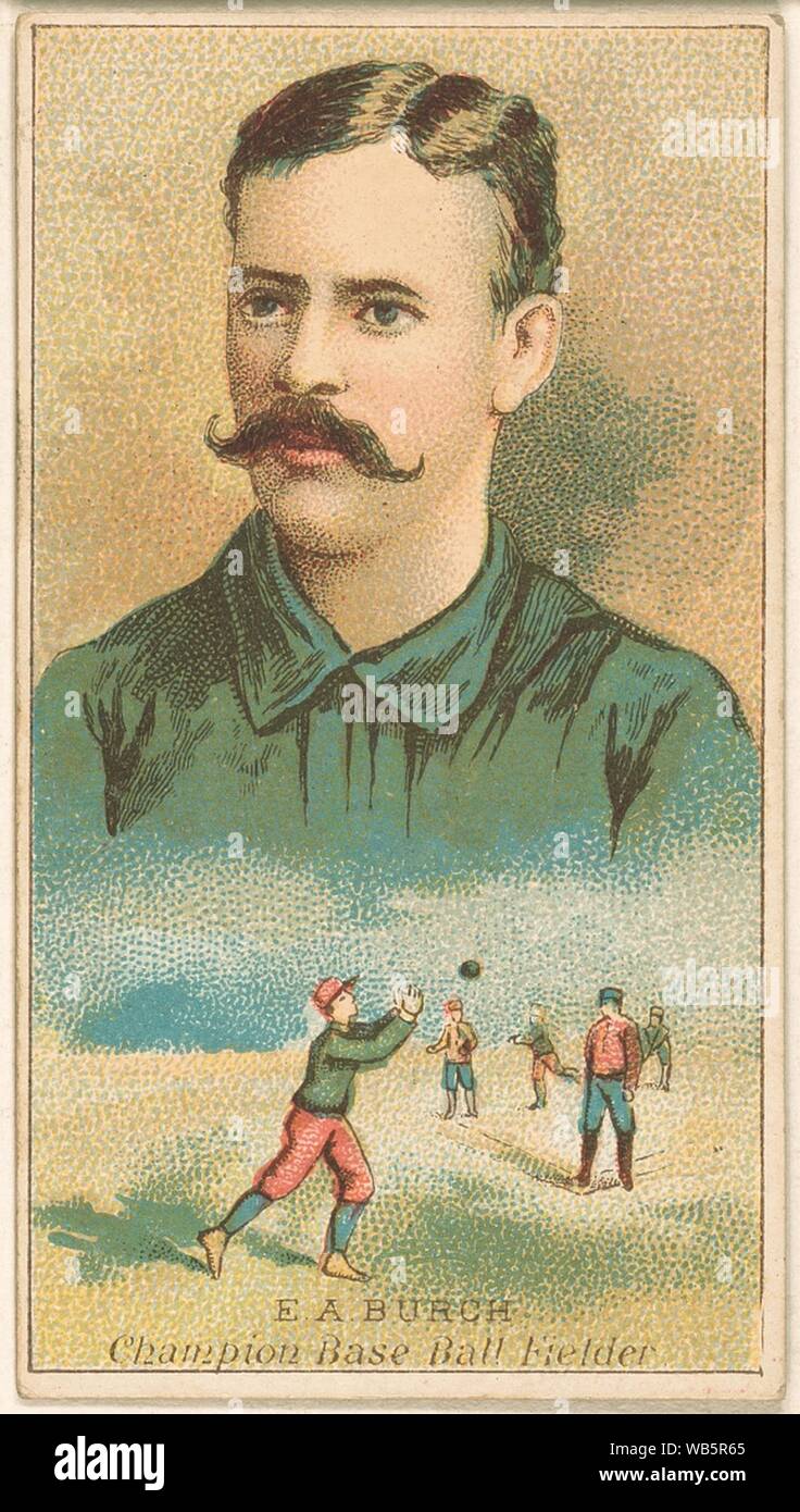 E. A. Burch, Brooklyn Trolley-Dodgers, baseball card portrait Stock ...