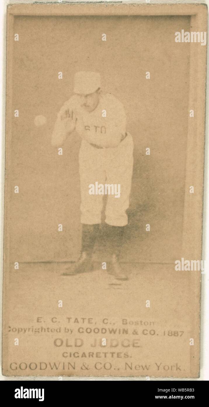 E. C. Tate, Boston Beaneaters, baseball card portrait Stock Photo - Alamy