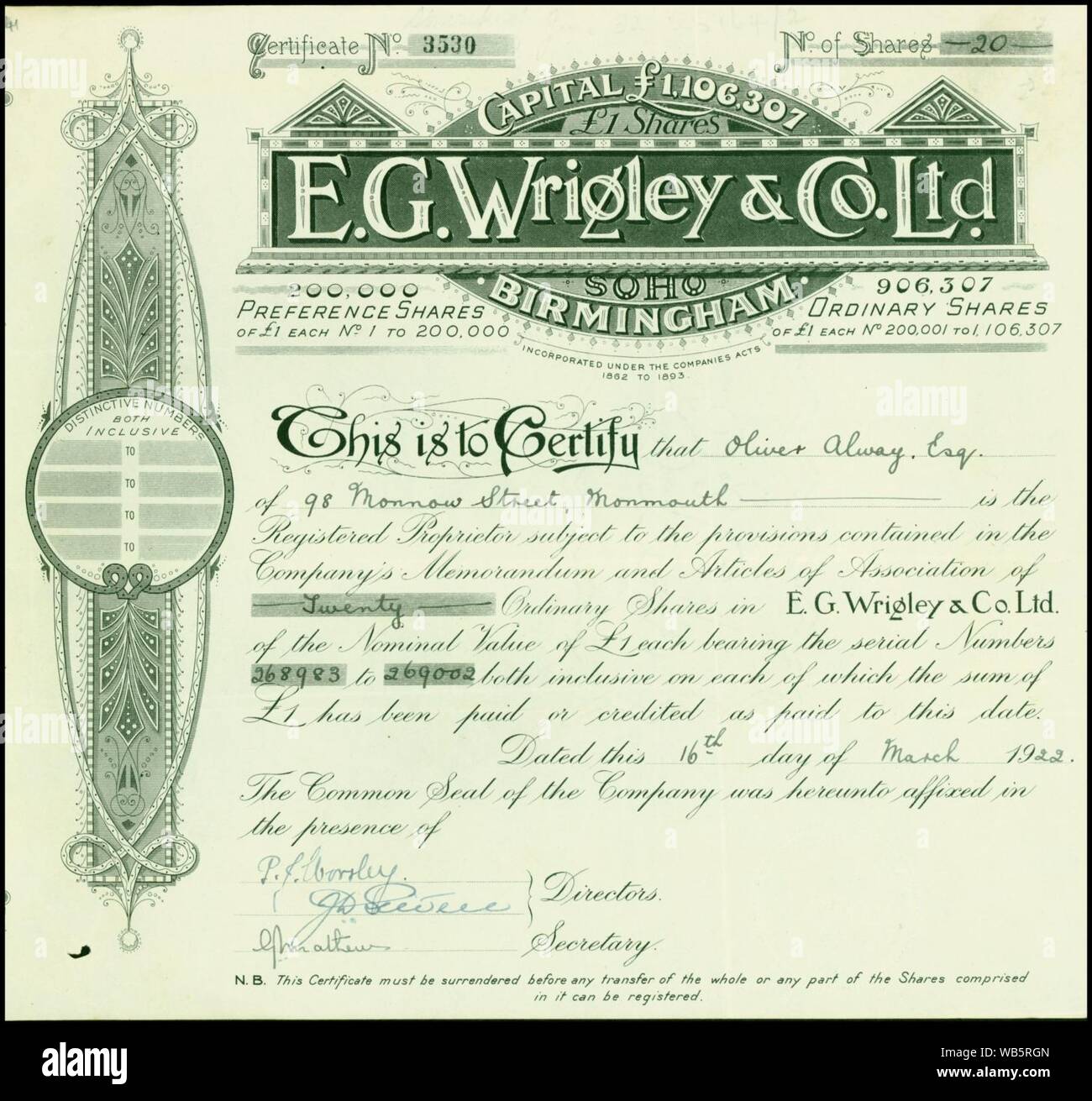 Wrigley history hi-res stock photography and images - Alamy