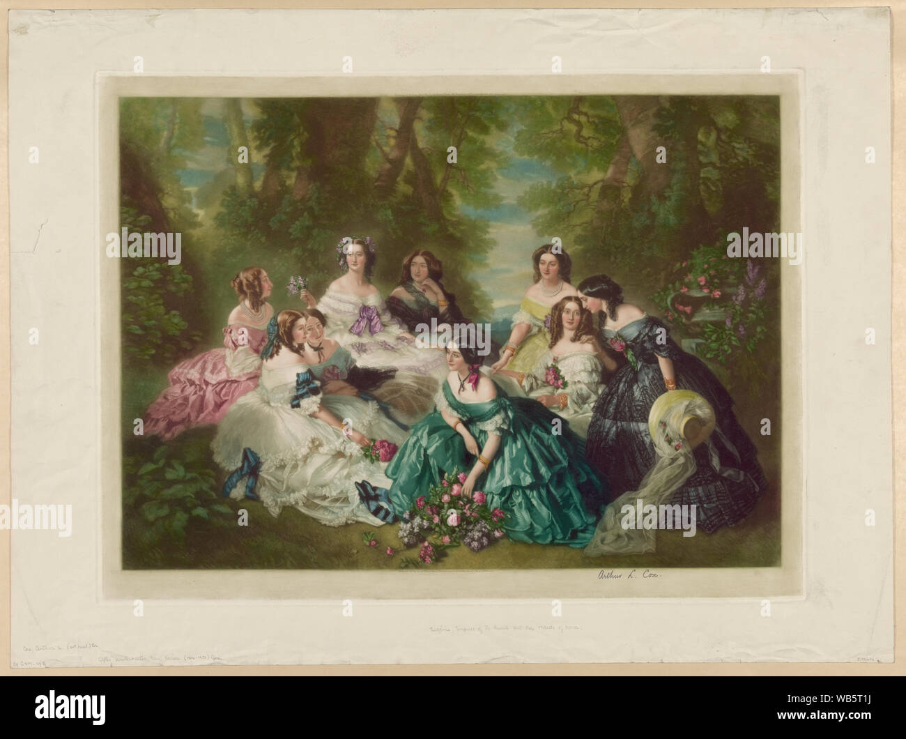 Eugénie, empress of the French and her maids of honor Abstract/medium ...