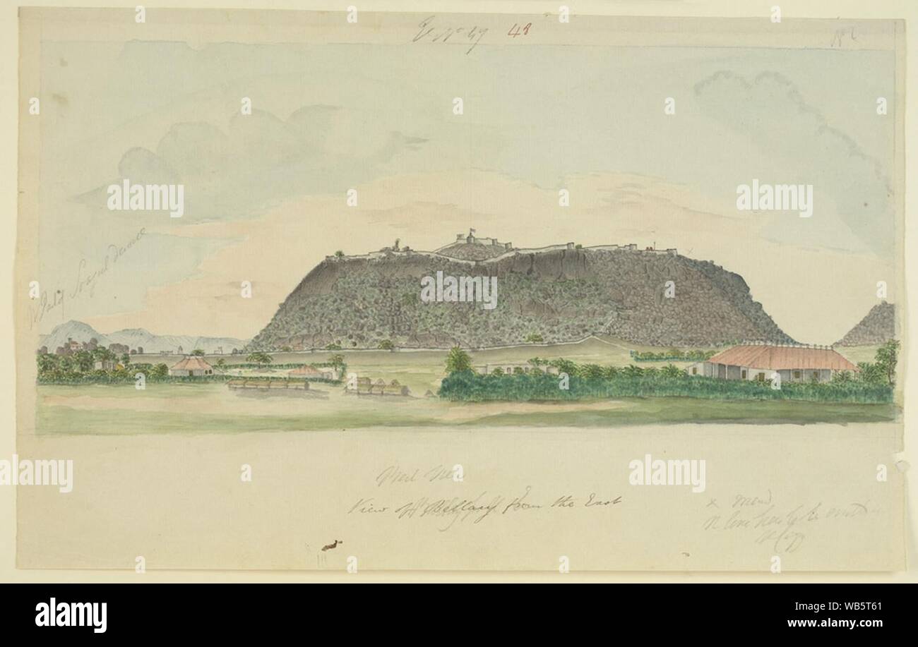 E. View of Bellary Fort Stock Photo - Alamy