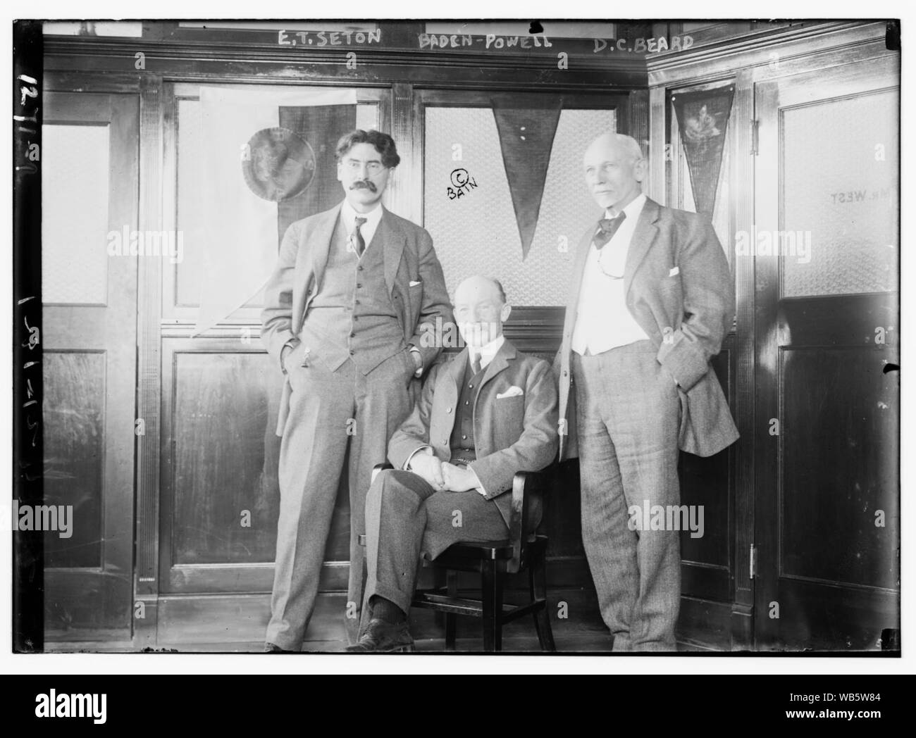 E.T. Seton, Baden-Powell, and D.C. Beard Stock Photo - Alamy