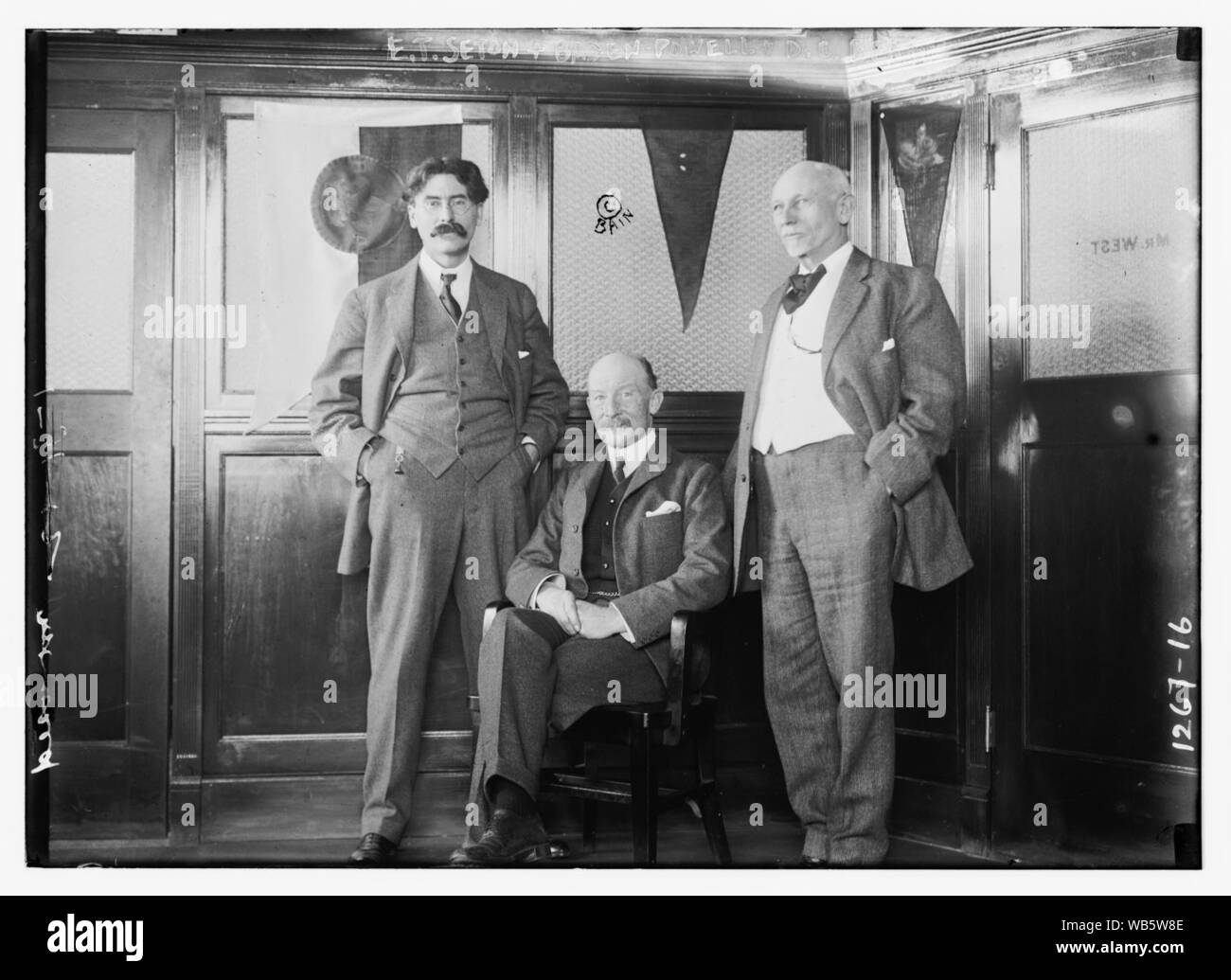 E.T. Seton, Baden-Powell, and D.C. Beard Stock Photo - Alamy