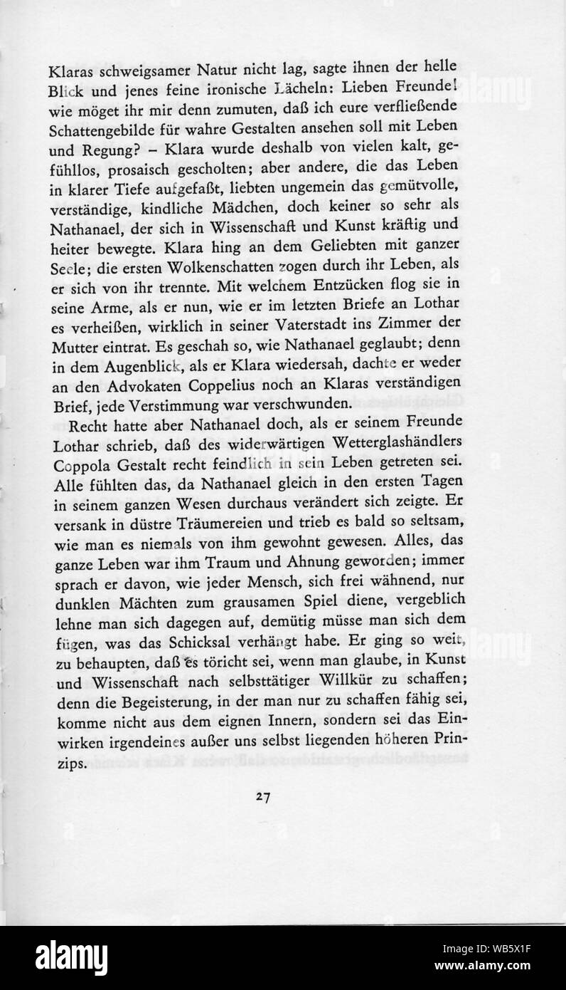 E.T.A. Hoffmann - Der Sandmann 027 Stock Photo - Alamy