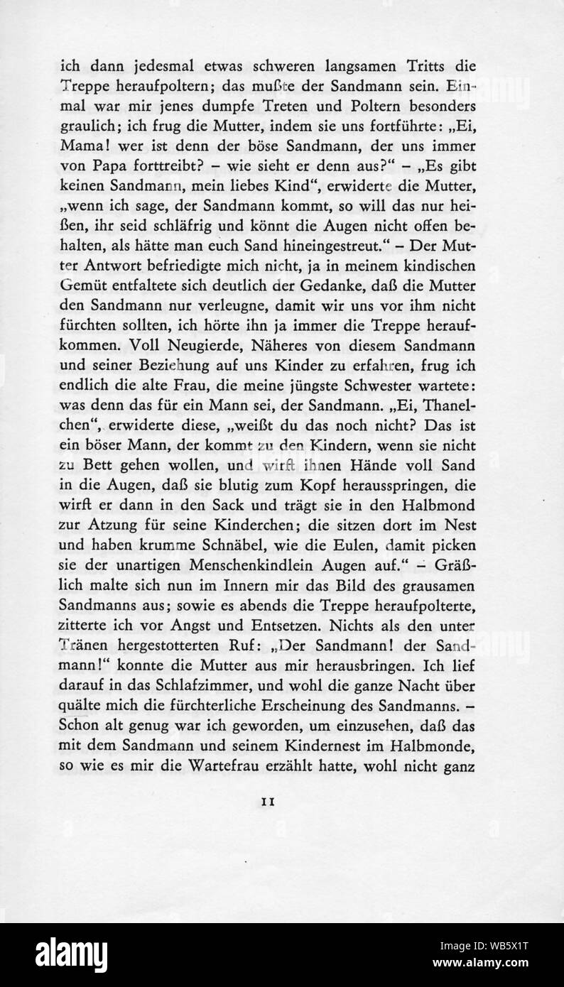 E.T.A. Hoffmann - Der Sandmann 011 Stock Photo - Alamy