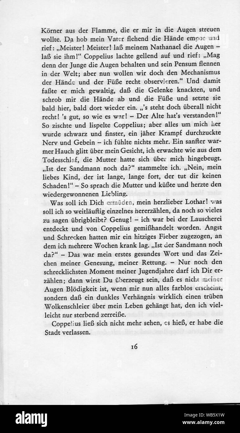 E.T.A. Hoffmann - Der Sandmann 016 Stock Photo - Alamy