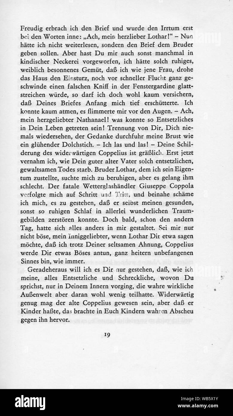 E.T.A. Hoffmann - Der Sandmann 019 Stock Photo - Alamy