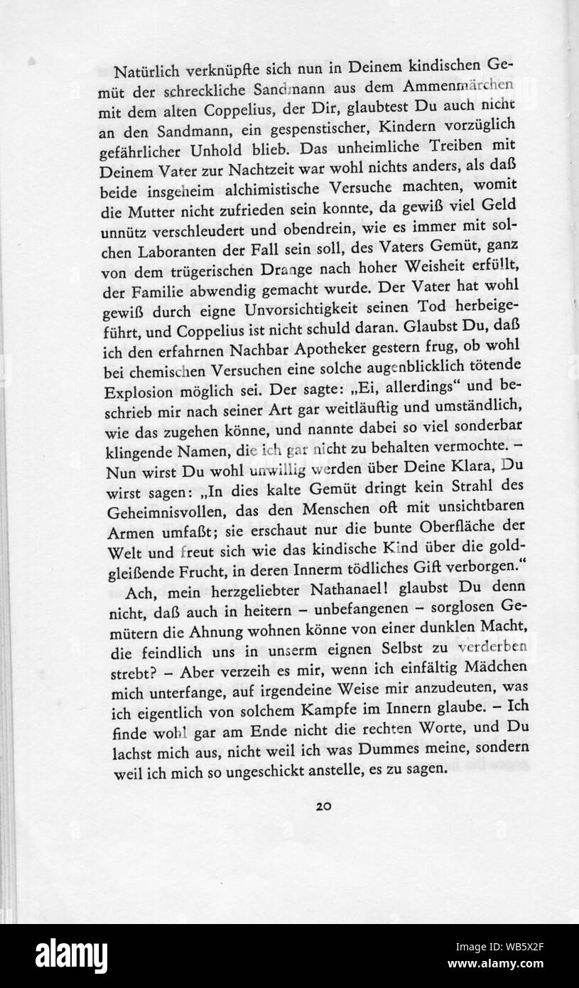 E.T.A. Hoffmann - Der Sandmann 020 Stock Photo - Alamy