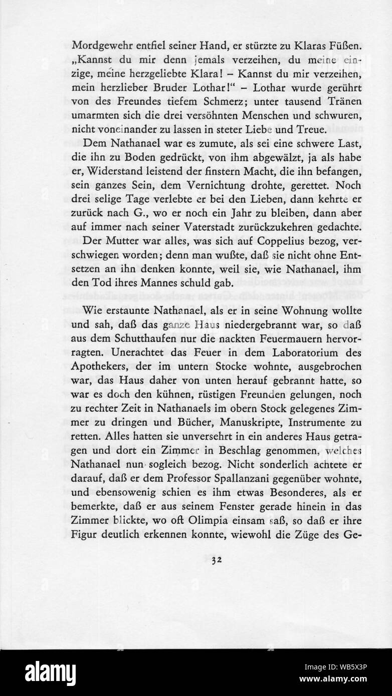 E.T.A. Hoffmann - Der Sandmann 032 Stock Photo - Alamy