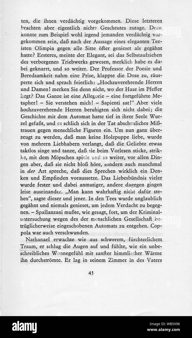 E.T.A. Hoffmann - Der Sandmann 045 Stock Photo - Alamy