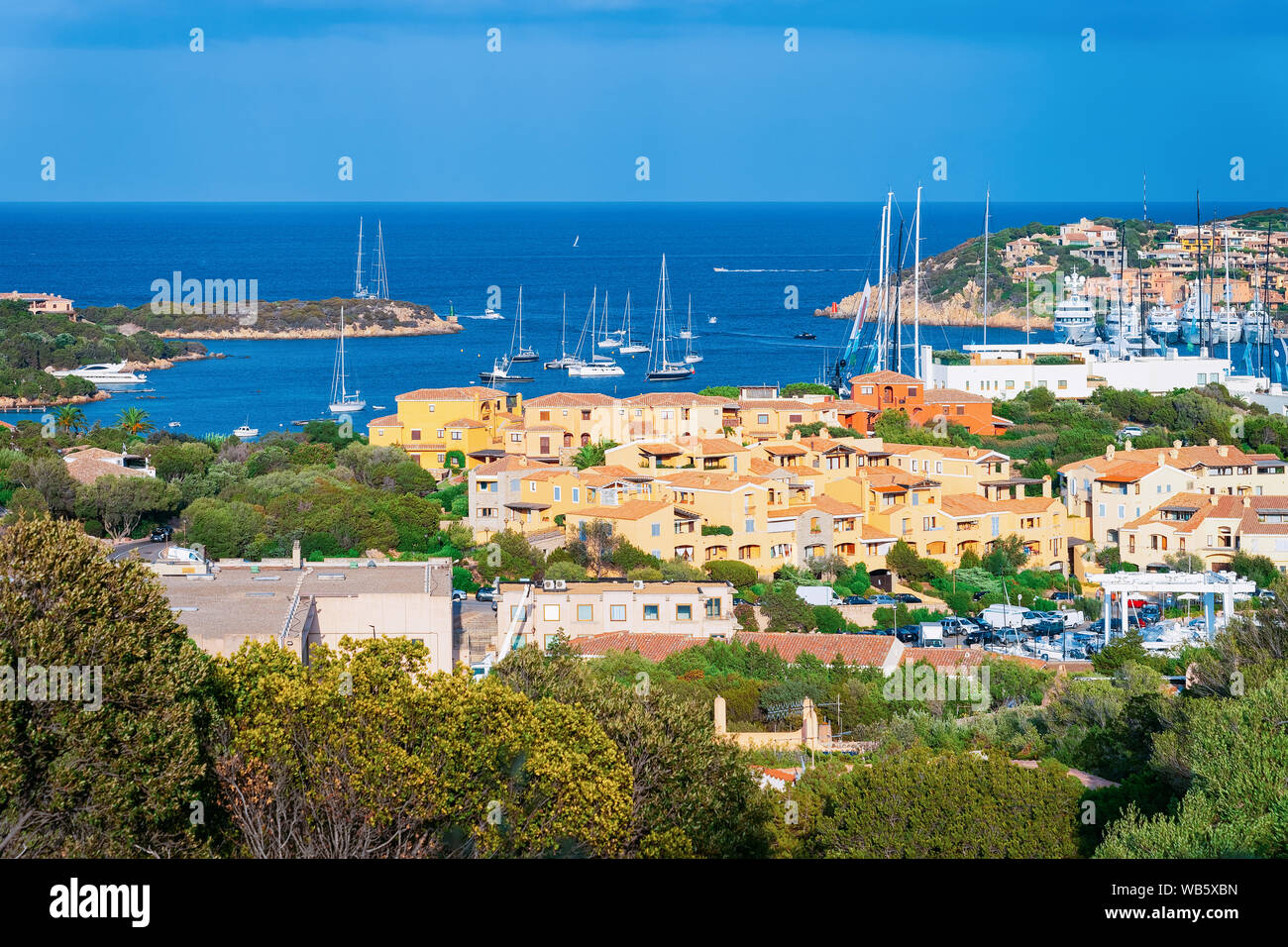 scenery with Marina and luxury yachts at Mediterranean Sea in Porto ...