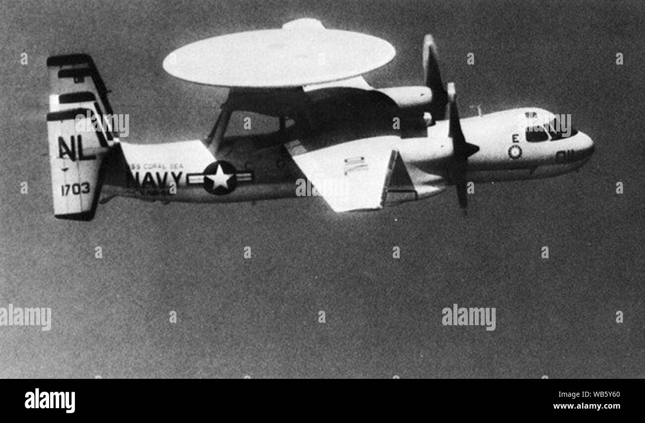 E-2A Hawkeye of VAW-116 in flight c1970 Stock Photo - Alamy