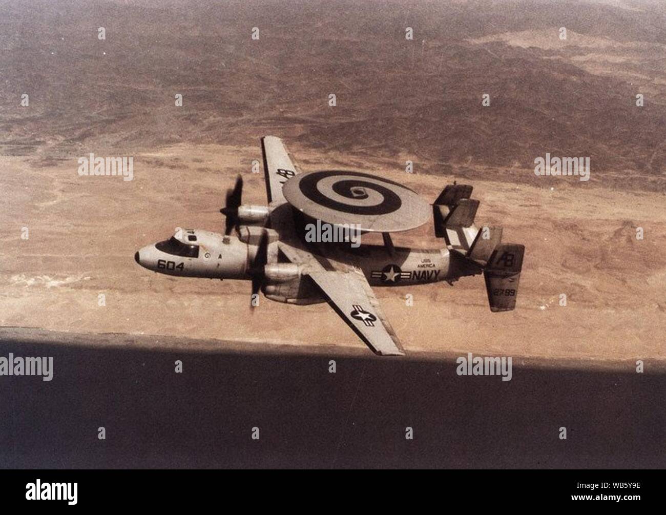 E-2C Hawkeye of VAW-123 in flight 1991 Stock Photo - Alamy