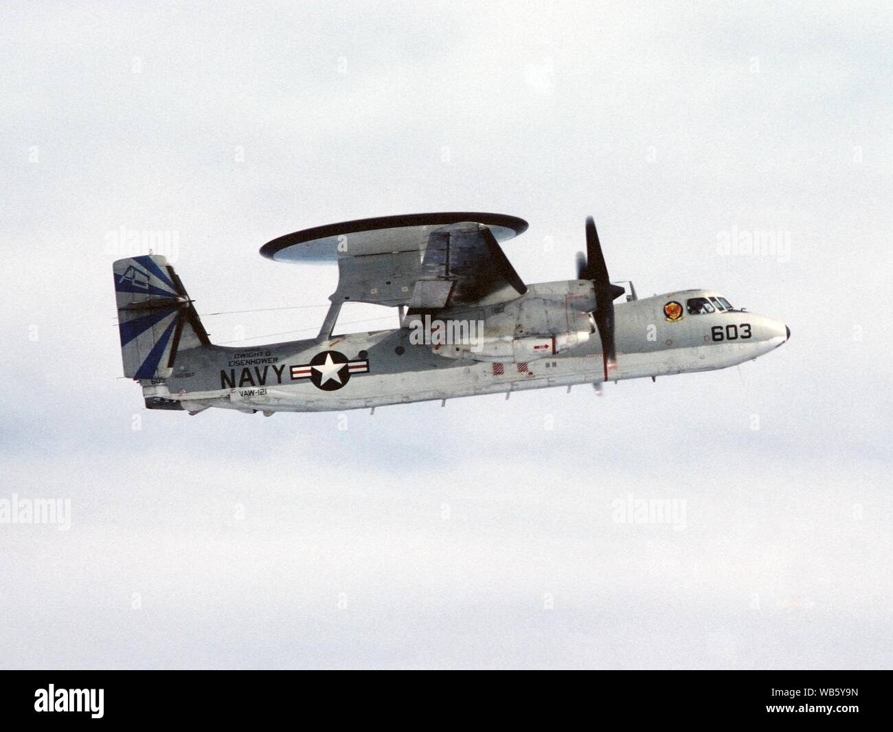 E-2C Hawkeye of VAW-121 in flight in April 1987 Stock Photo - Alamy