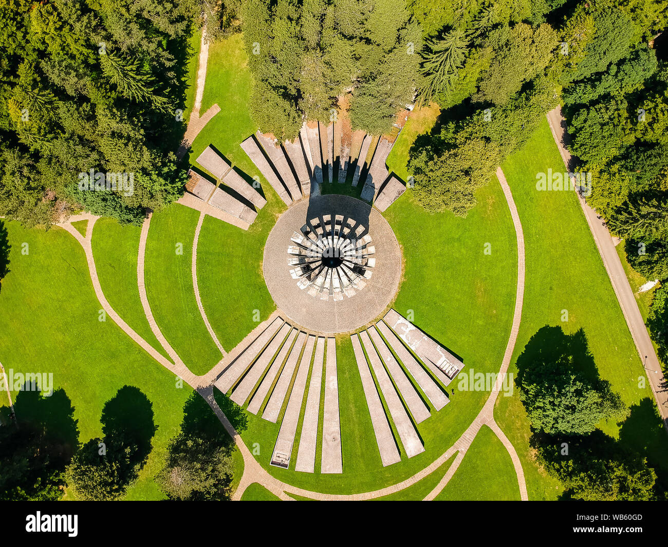 Mrakovica, Bosnia and Herzegovina - July 15, 2019. Concrete monument to ...
