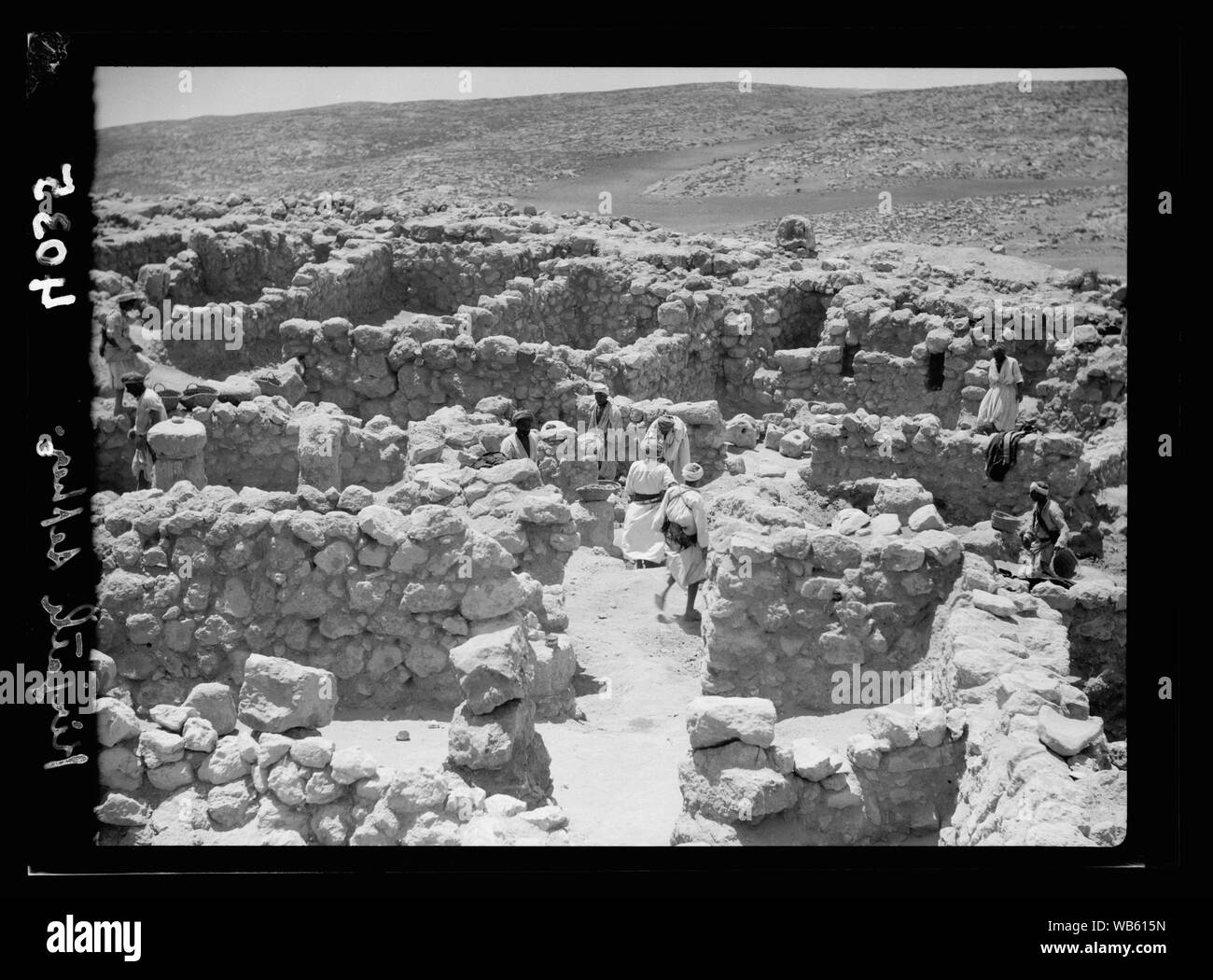 Excavations. Tell Beit Mirsim, (Kirjath Sepher). General view of ruins ...