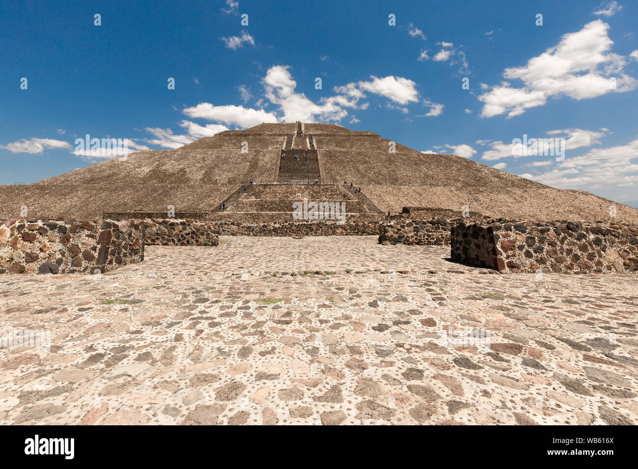 Landmark Teotihuacan pyramids complex located in Mexican Highlands and ...