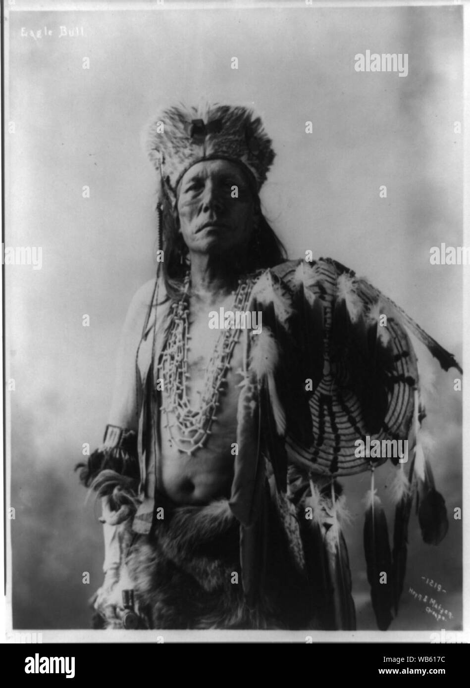 Eagle Bull, half-length portrait, standing, facing front Stock Photo ...