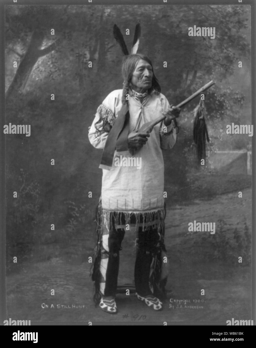 Eagle Man. On a still hunt Stock Photo - Alamy