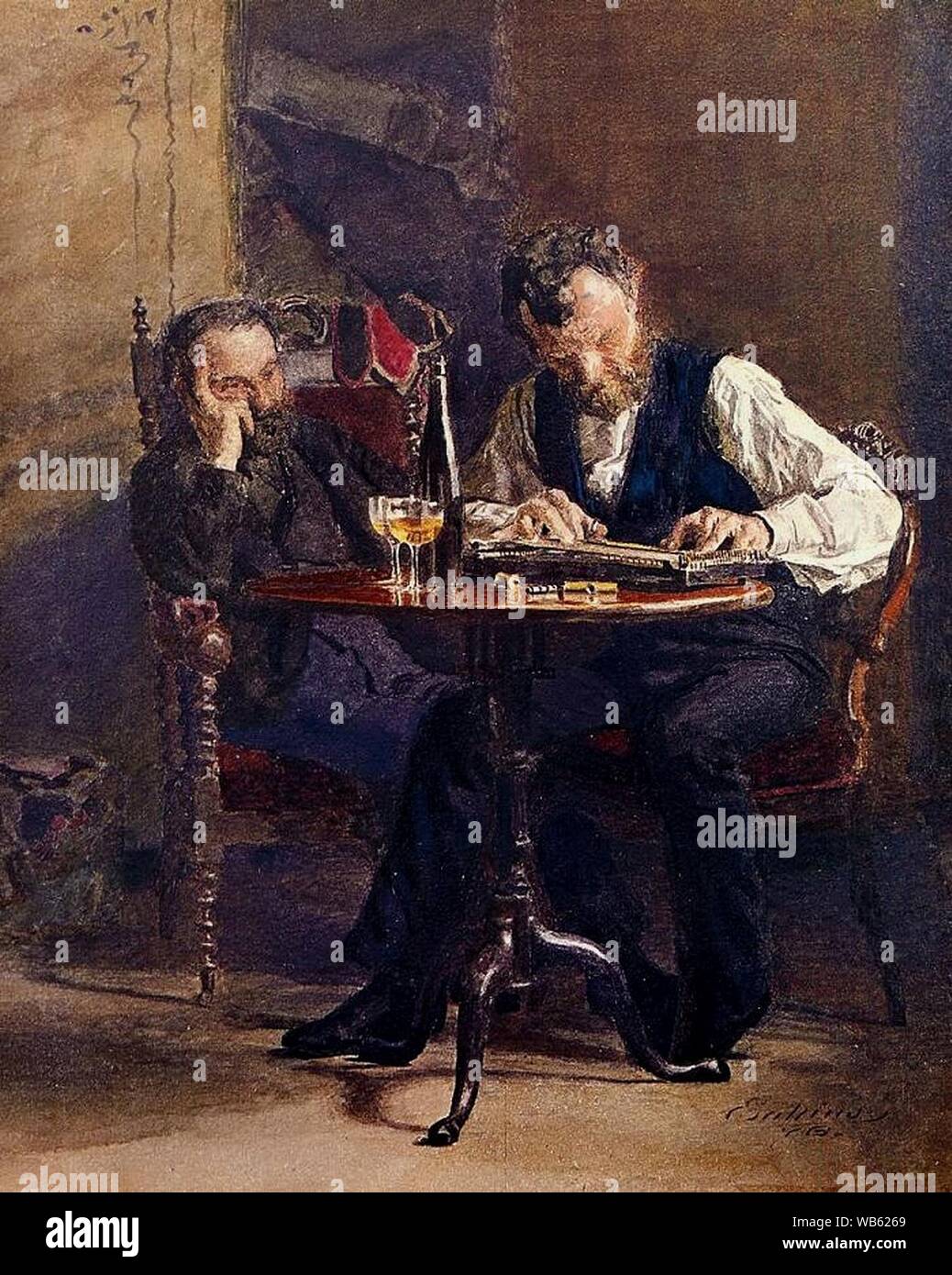 Eakins, Zither Player 1876 Stock Photo - Alamy