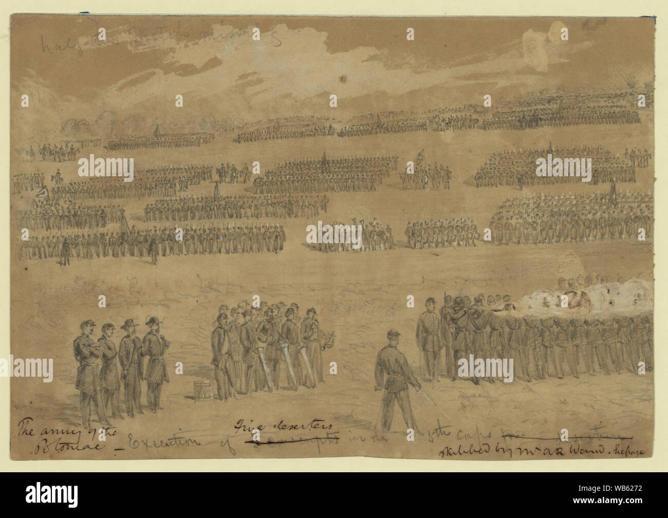 Execution of five deserters in the 5th Corps Abstract/medium: 1 drawing ...