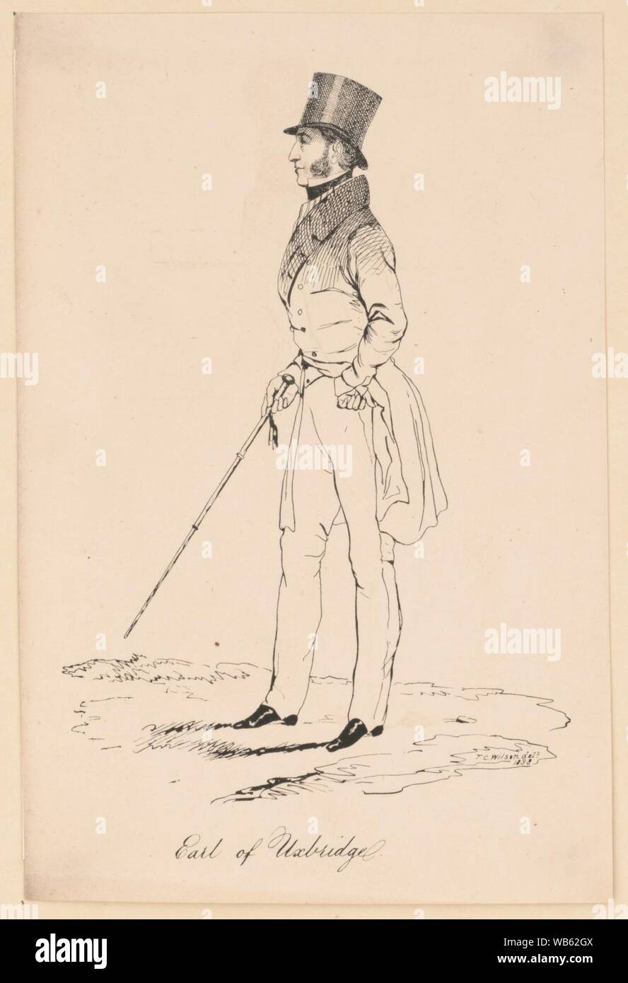 Earl of Uxbridge - T.C. Wilson delt. 1838 Stock Photo - Alamy