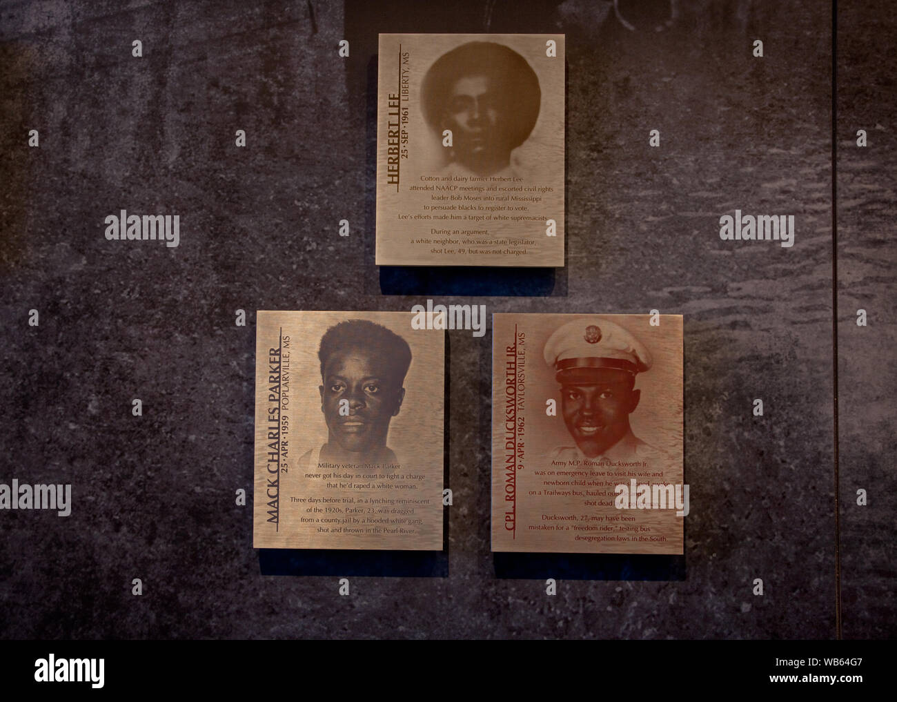 Exhibit, Civil Rights Memorial Center, Montgomery, Alabama Stock Photo ...