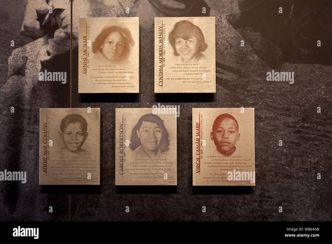 Exhibit, Civil Rights Memorial Center, Montgomery, Alabama Stock Photo ...