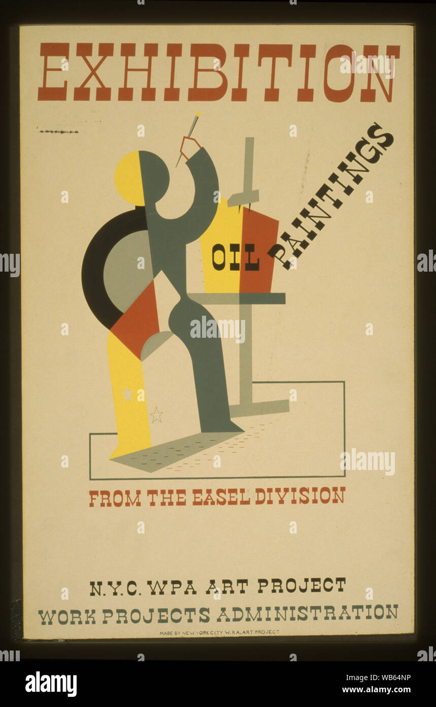 Exhibition Abstract: Poster for Federal Art Project exhibition of oil ...
