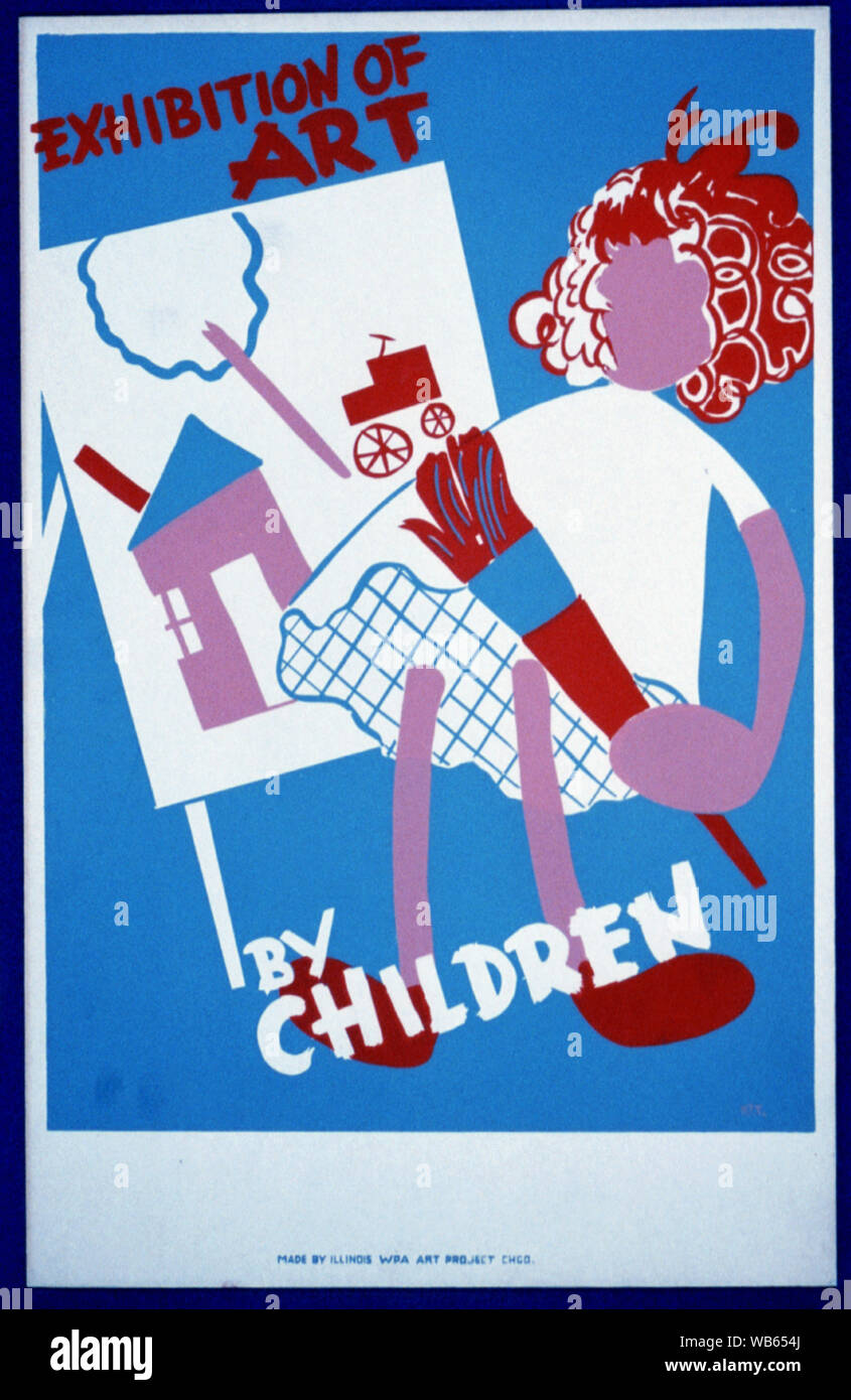 Childrens art poster hi-res stock photography and images - Alamy