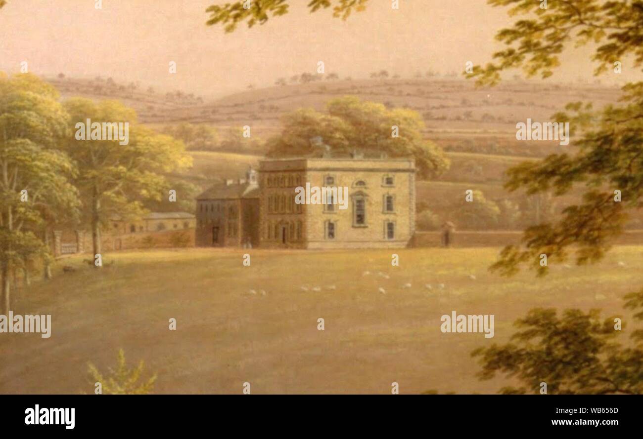 Easby Hall circa 1800 Stock Photo - Alamy