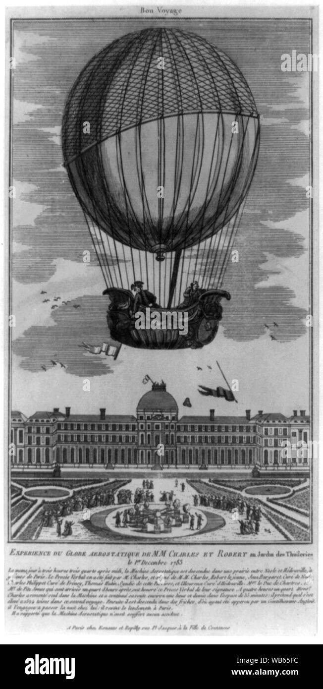 First hydrogen balloon flight france hi-res stock photography and ...