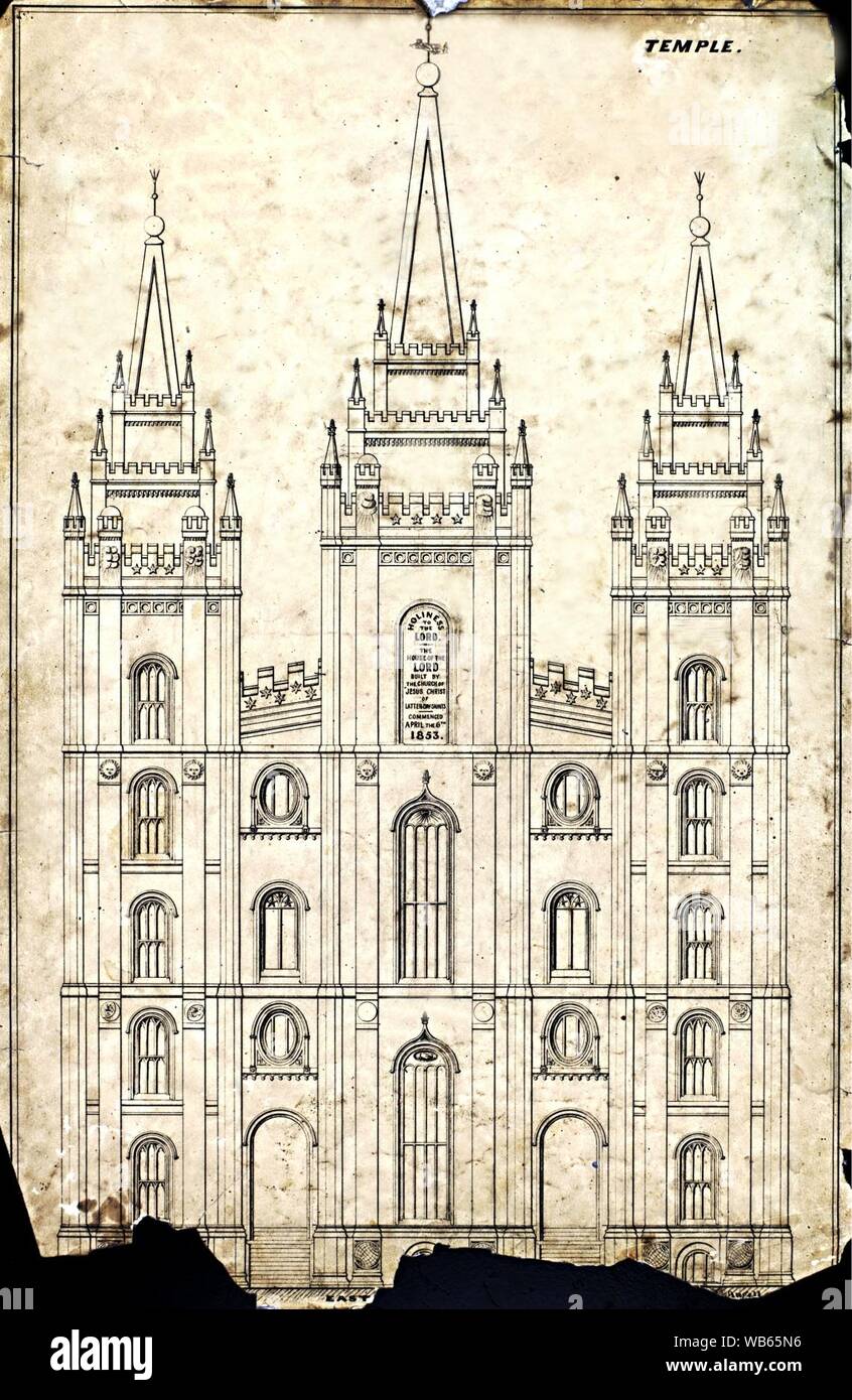 East Elevation of the Temple Stock Photo - Alamy