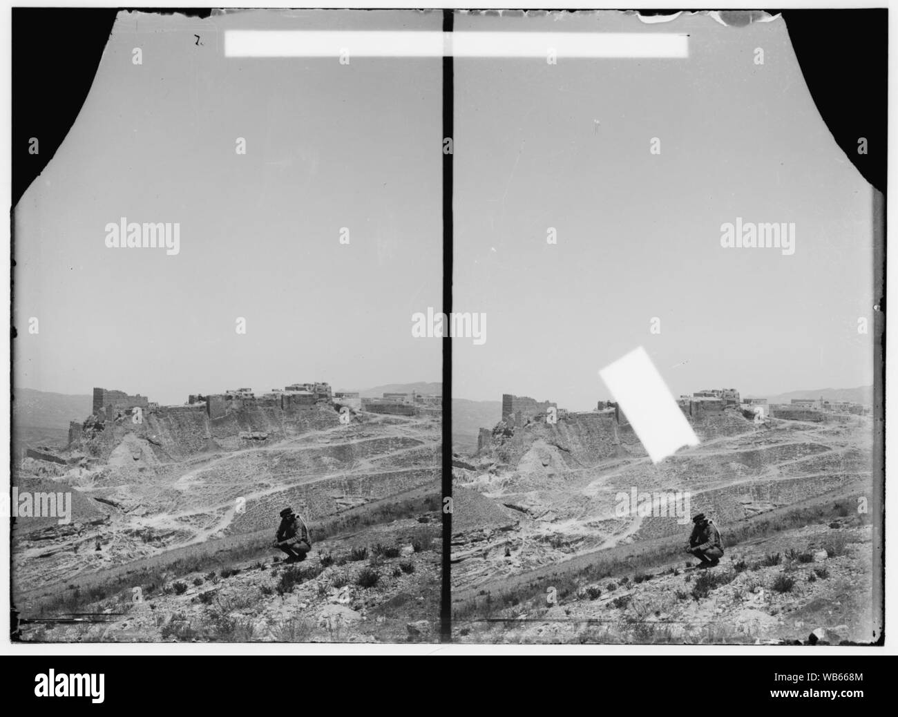 East of the Jordan and Dead Sea. General view of Kerak (Kir of Moab ...