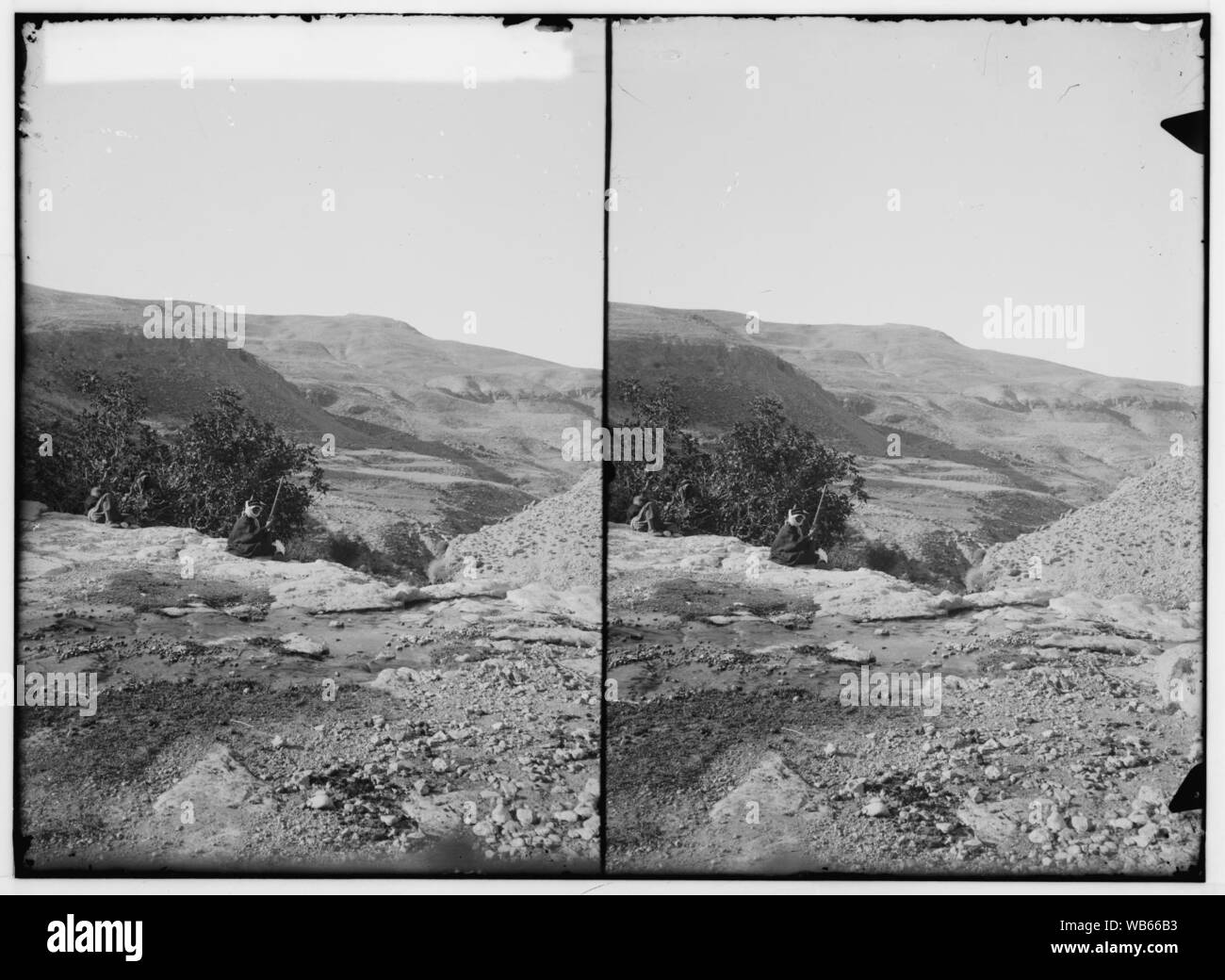 East of the Jordan and Dead Sea. Mt. Nebo from the Springs of Moses ...