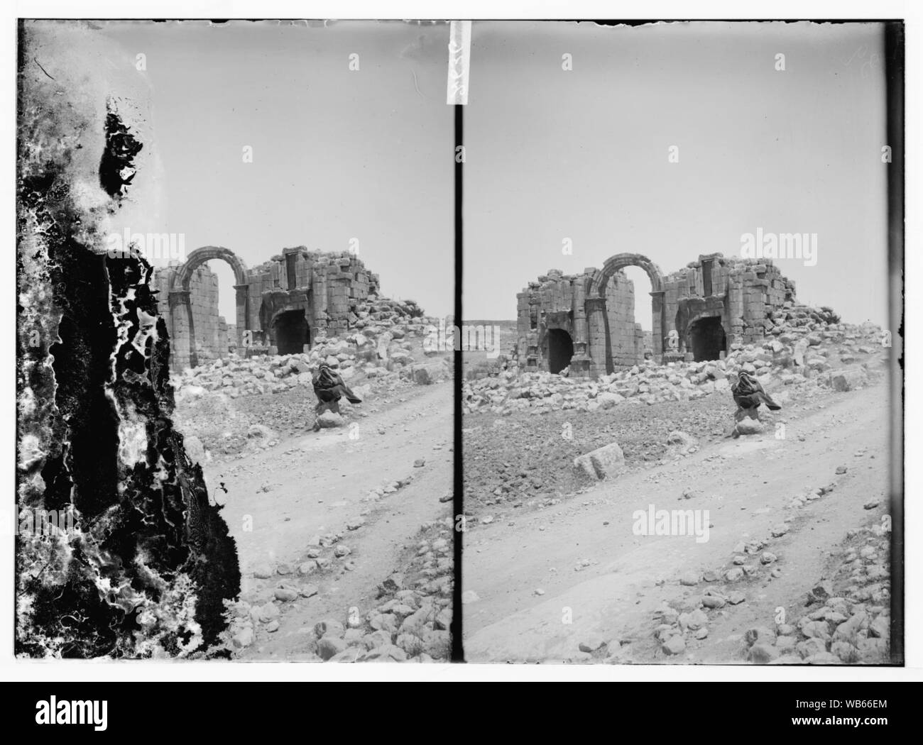 East of the Jordan and Dead Sea. Triumphal gate from the south (Jerash ...