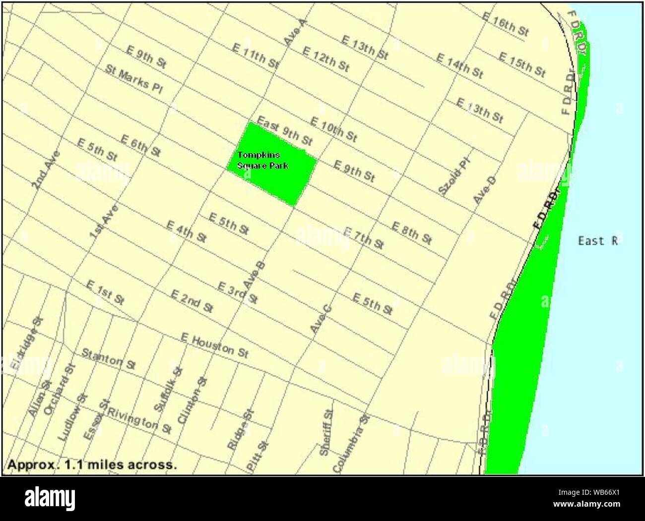 East village New York neighborhood map Stock Photo - Alamy