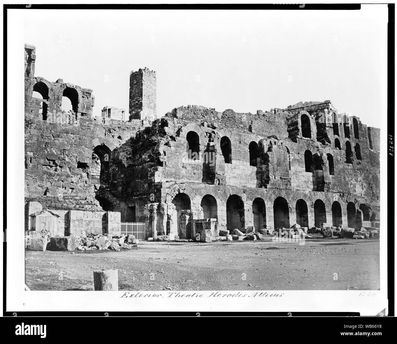 Herodes atticus theatre Black and White Stock Photos & Images - Alamy