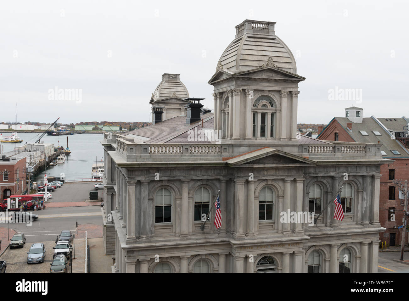Exterior. U.S. Custom House, Portland, Maine Stock Photo - Alamy