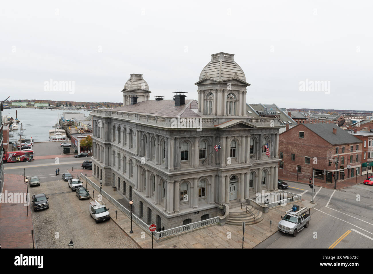 Exterior. U.S. Custom House, Portland, Maine Stock Photo - Alamy