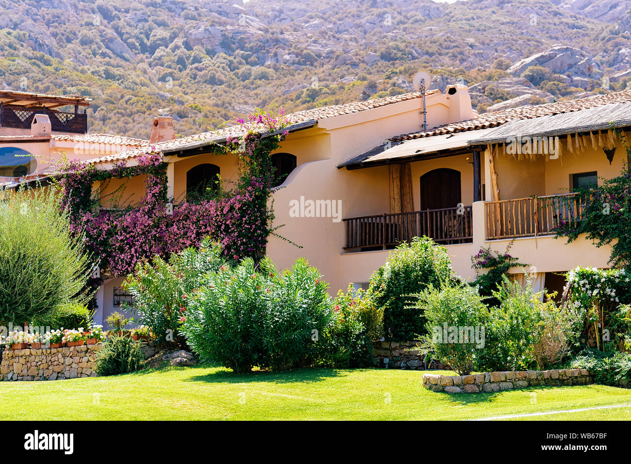 Windows and balconies of residential house complex. Apartment flat ...