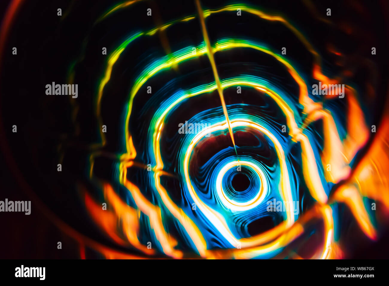 Sound waves in dark in full color Stock Photo - Alamy