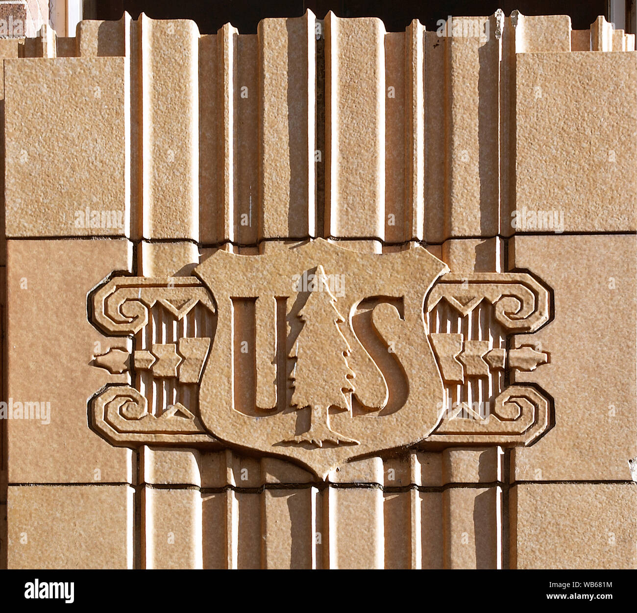 Exterior detail, Forest Service Building, Ogden, Utah Stock Photo - Alamy