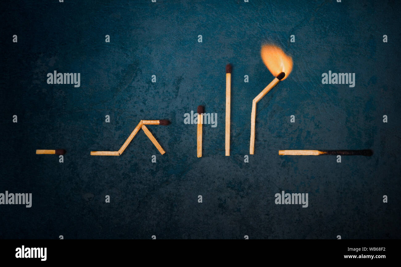 cycle of life conceptual with matchstick’s devolution or evolution ...